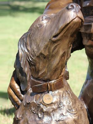 Jim Justice, Jr. and father hunting scene bronze sculpture with grouse ...