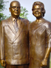 J.W. and Hazel Ruby bronze portrait sculptures of BSA donors, Walter ...