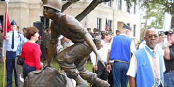 Monumental life-size bronze statues, Medal of Honor recipients, soldier ...