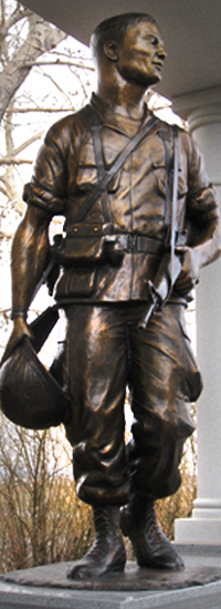 Monumental life-size bronze statues, Medal of Honor recipients, soldier ...